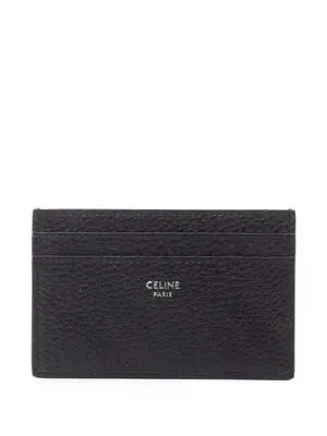 Celine 2020s Medium Leather Card Holder - Black