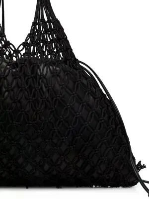 Sisley Net-overlay Braided-strap Tote Bag