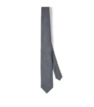 Brunello Cucinelli Virgin Wool Tie - Grey