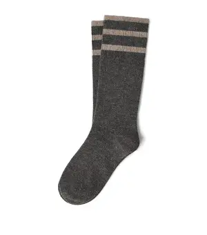 Brunello Cucinelli Cashmere-blend Sparkling Socks - Black