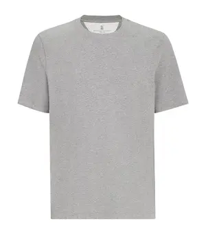 Brunello Cucinelli Cotton Crew-neck T-shirt - Grey