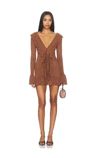 MORE TO COME Breina Mini Dress In . Also - Brown