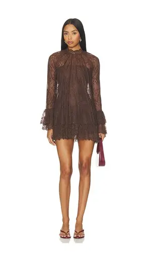 MORE TO COME Olisa Mini Dress In . Also - Brown