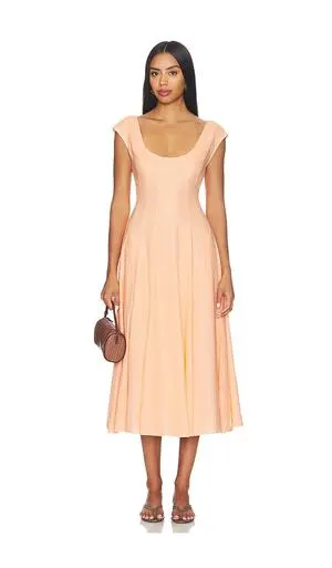 GUIZIO Leila Linen Dress In . Also - Peach