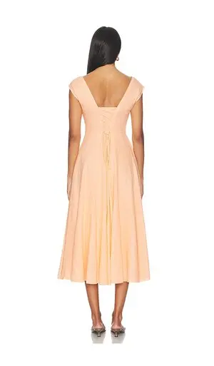 GUIZIO Leila Linen Dress - Peach