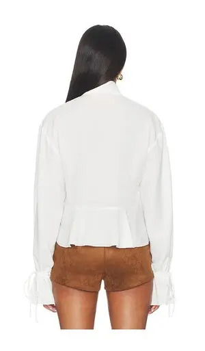 MORE TO COME Hope Tie Front Blouse In . Also