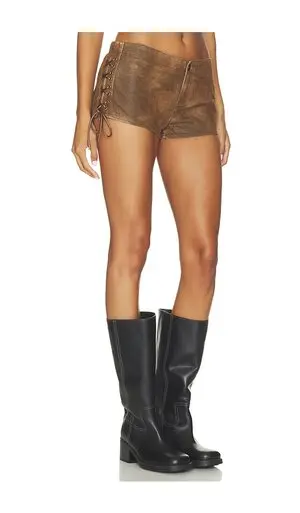 Free People Sun Siren Suede Mirco Short In . Also - Chocolate