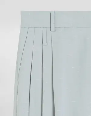Dolce & Gabbana Shantung Viscose Tailored Trousers - Azure