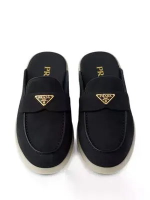 Prada Nubuck Mules - Blue