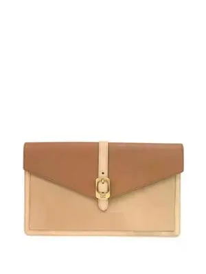Fendi Leather Chameleon Bustina Envelope Clutch Bag - Neutrals