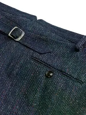 Ralph Lauren Herringbone-patterned Cinched-back Trousers