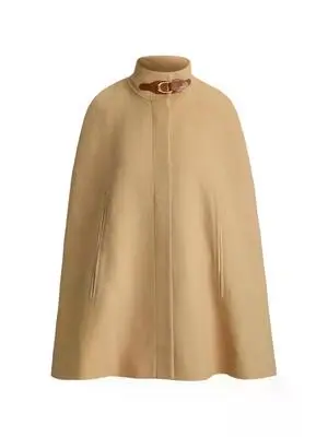 Ralph Lauren Buckle-trim Mockneck Cape - Neutrals