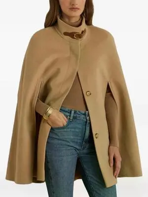 Ralph Lauren Buckle-trim Mockneck Cape