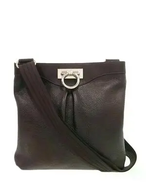 FERRAGAMO 2000-2010 Leather Gancini Crossbody Bag