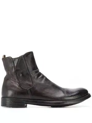 Officine Creative Slouch Leather Ankle Boots