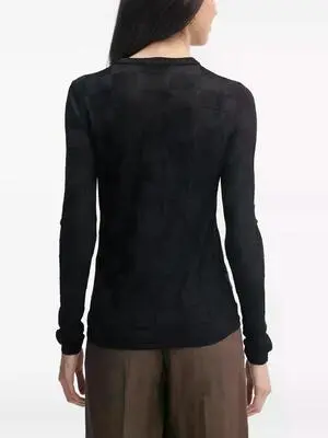 Sisley Checkerboard-knit Sweater