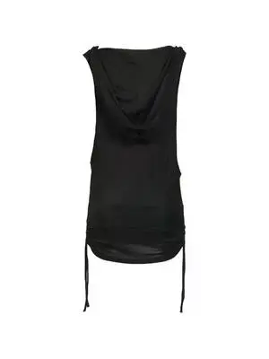 BOHEMSEO Cowl-neck Sleeveless Hoodie
