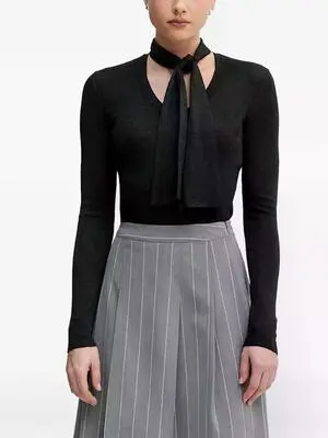 Sisley Tie-neck T-shirt