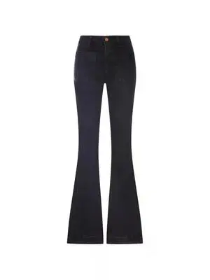 Seafarer Patch-pocket Flared Jeans - Black