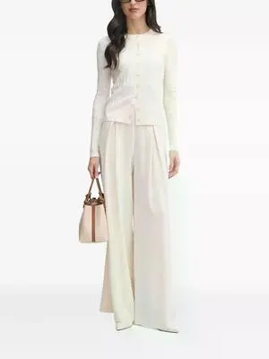 Sisley Textured-knit Button-up Cardigan - Neutrals