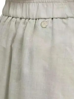 SILVIAN HEACH Elasticated-waist Logo-plaque Midi Skirt