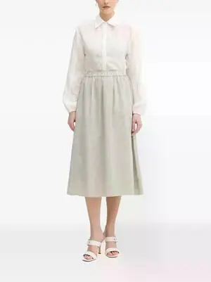 SILVIAN HEACH Logo-plaque Midi Skirt - Grey