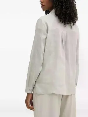SILVIAN HEACH Tobela Crystal-embellished Chest-pocket Shirt - Grey