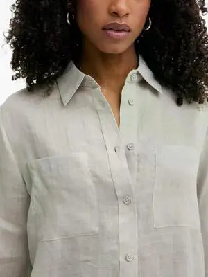 SILVIAN HEACH Tobela Crystal-embellished Chest-pocket Shirt - Grey
