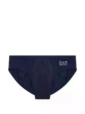EA7 Logo-print Swimming Briefs - Blue
