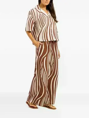 Seafolly Coastline Abstract-print Drawstring Trousers
