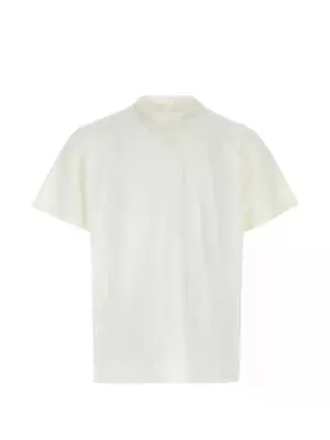 MAISON MARGIELA Lace-panel V-neck T-shirt