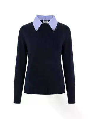 Liu Jo Sweater With Poplin Detail
