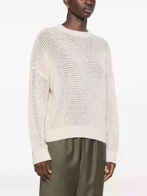 Peserico Sequin-embellished Open-knit Sweater