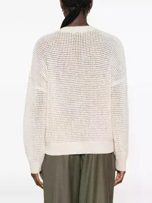 Peserico Sequin-embellished Open-knit Sweater