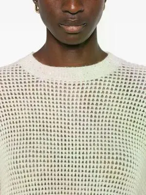 Peserico Sequin-embellished Open-knit Sweater