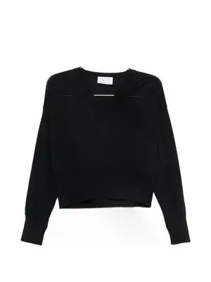DANIELE FIESOLI V-neck Knitted Sweater - Black
