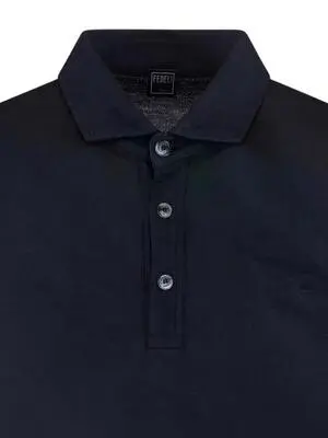 Fedeli Long-sleeved Polo Shirt - Blue