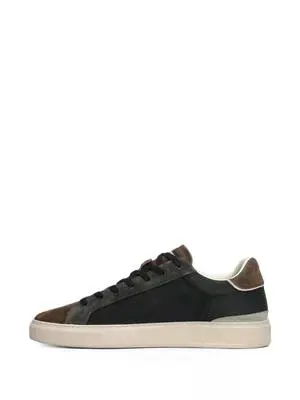 CRIME LONDON Suede-panelled Leather Sneakers