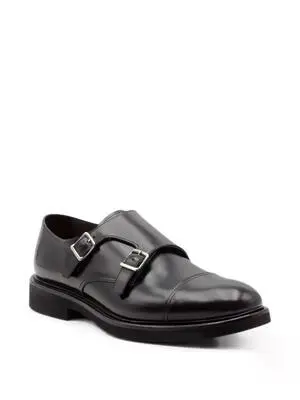 DOUCAL'S Double-buckle Leather Shoes