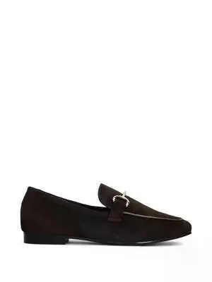 BIBI LOU Suede Horsebit Loafers - Brown