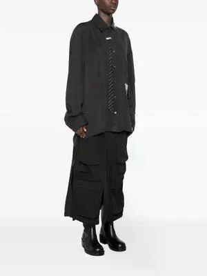 Mihara Yasuhiro Logo-patch Tie-detail Shirt