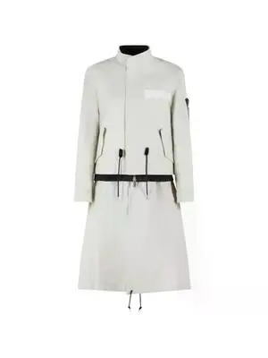 Sacai Layered Drawstring Wool Coat