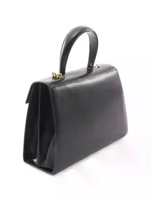FERRAGAMO 2010s Gancini Satchel Bag - Black