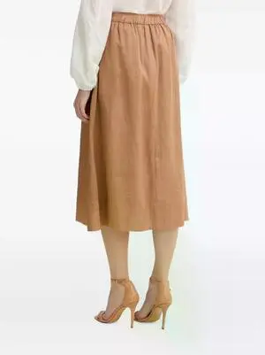 SILVIAN HEACH Gathered Elasticated-waist Midi Skirt