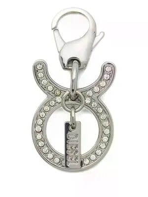 DIESEL® Metal Taurus Charm With Rhinestones - Silver