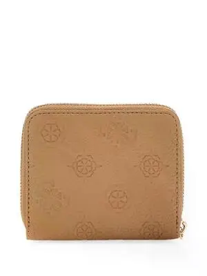 Guess Cresidia Debossed Zip-around Wallet - Neutrals