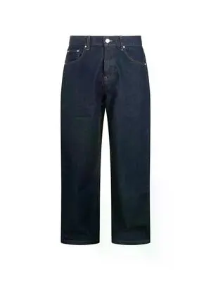 ARTE ANTWERP Logo-embroidered Straight-leg Jeans - Blue