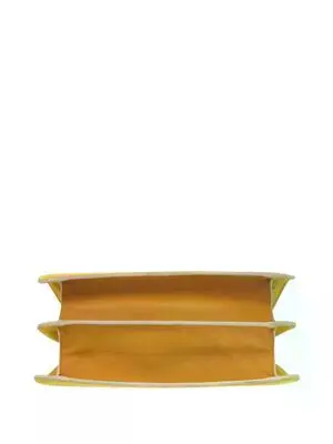 JIMMY CHOO Suede And Leather Rebel Top Handle Bag Satchel - Yellow