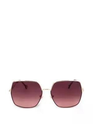Carolina Herrera Geometric-frame Sunglasses - Gold