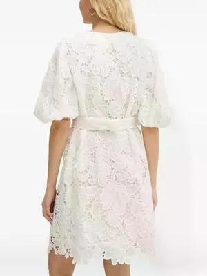 SILVIAN HEACH Guipure-lace Belted Mini Dress